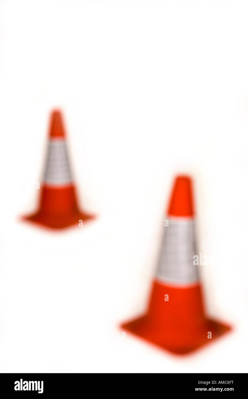 Old traffic cones Cut Out Stock Images & Pictures - Alamy