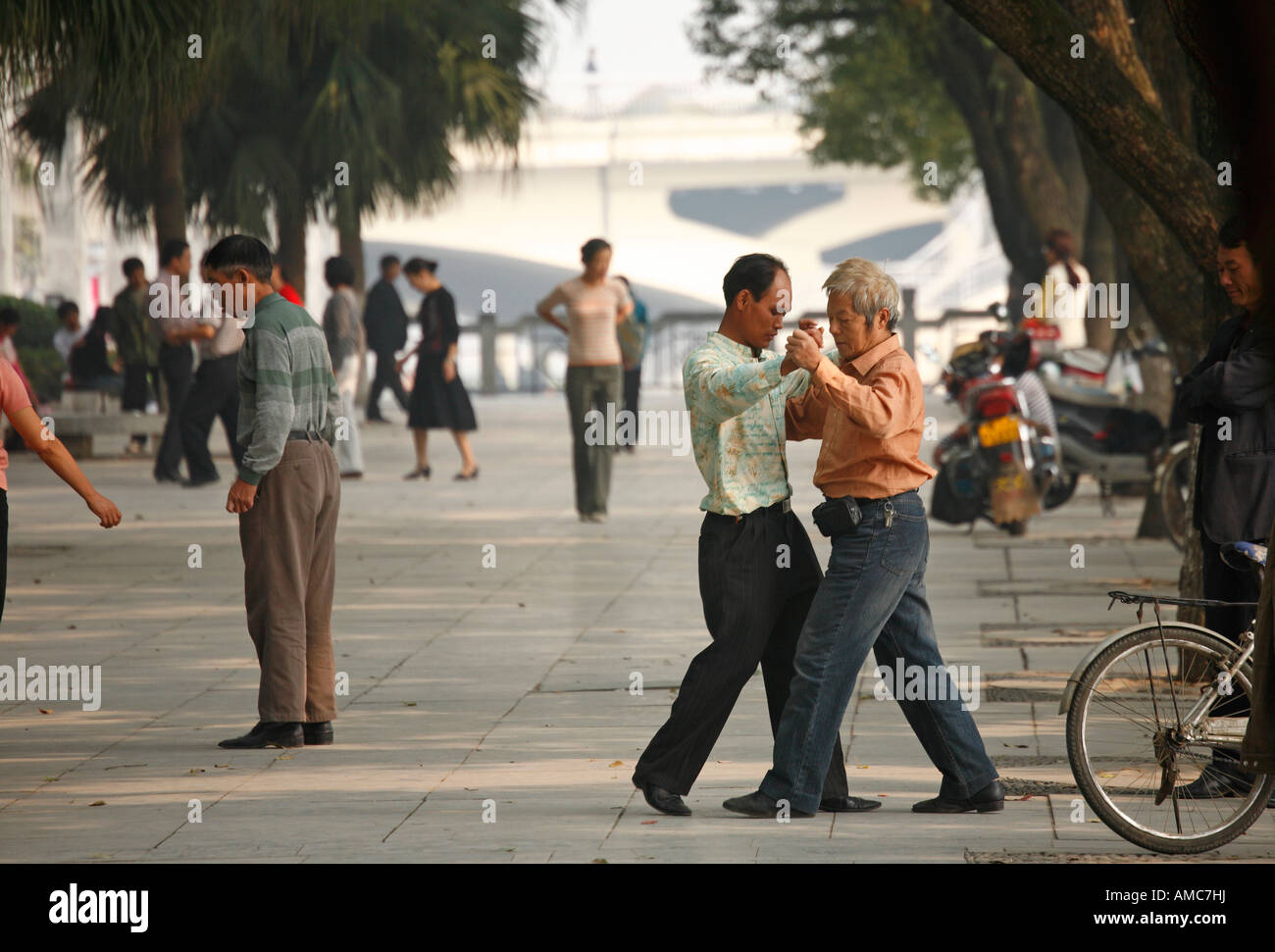 Men Dancing, Guilin, China Stock Photo - Alamy