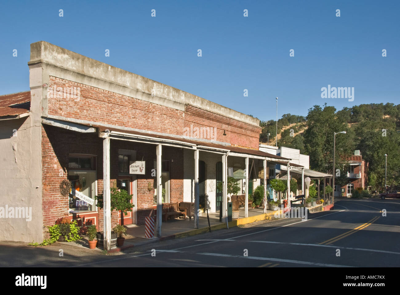 California Gold Country Amador County town of Amador City Stock Photo ...