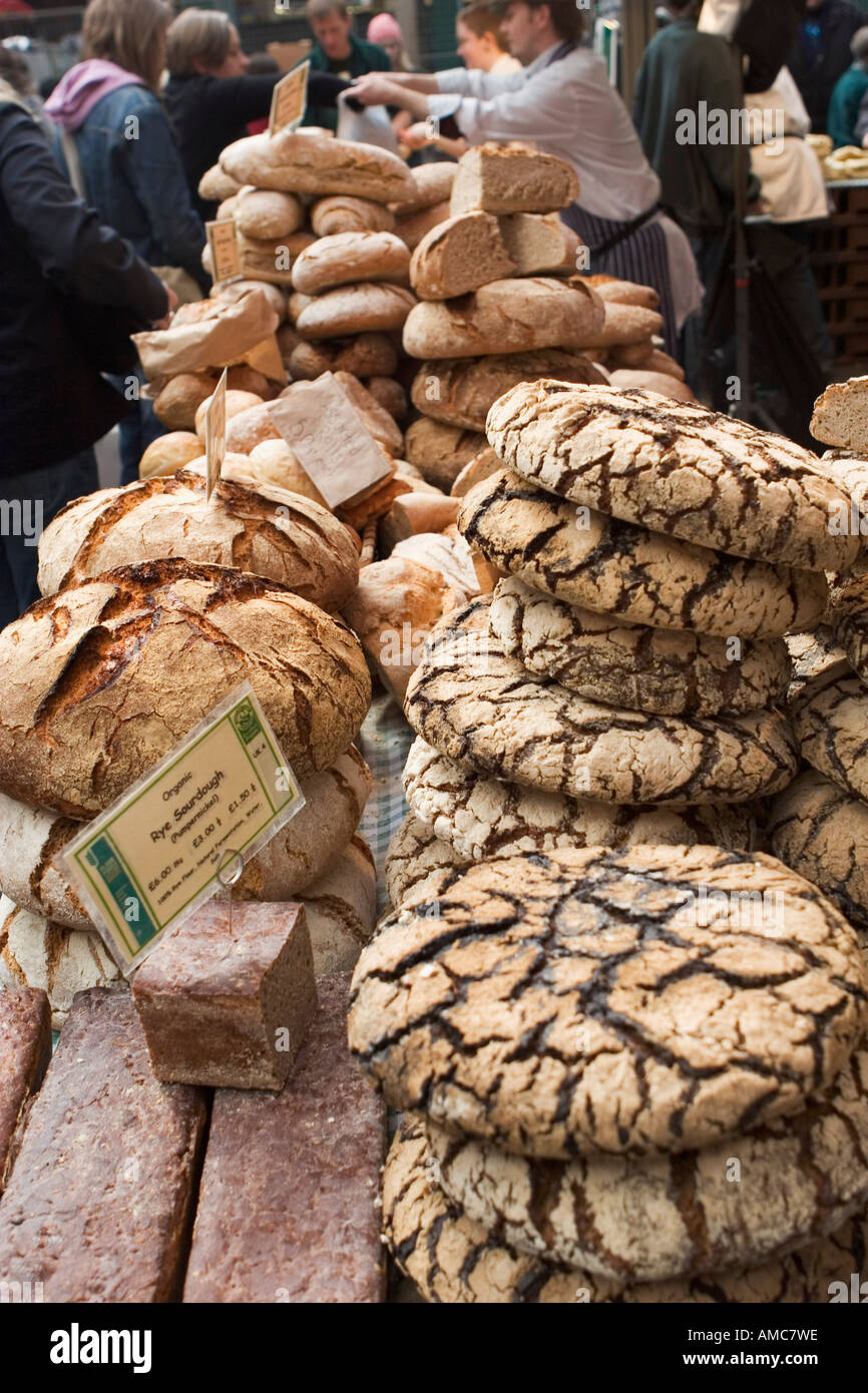 Breads, Borough Organic Market, London, England Stock Photo - Alamy