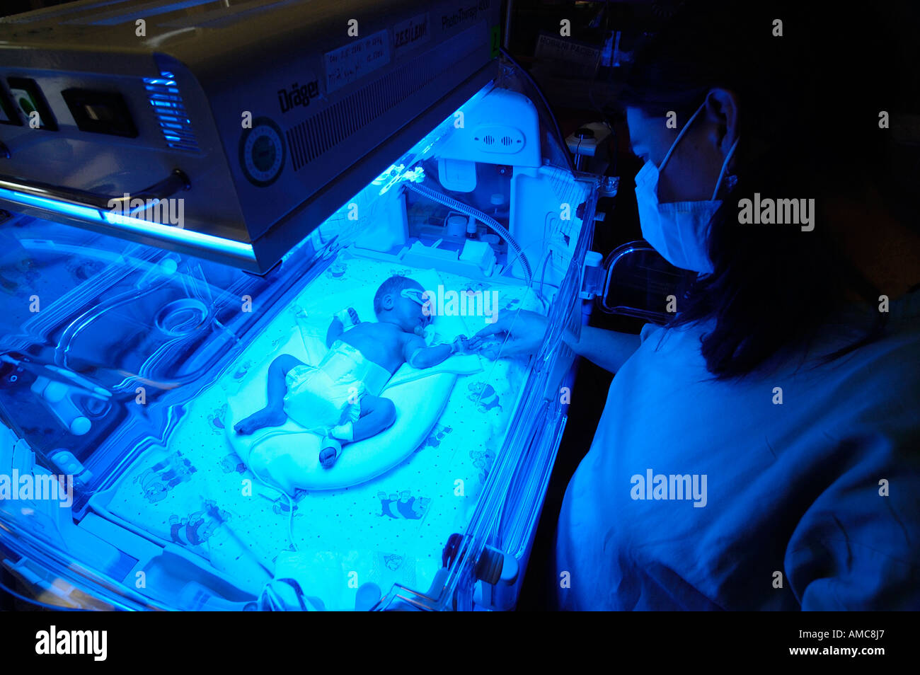 New Born premature Baby in incubator - Neonatal Intensive Care Unit ...