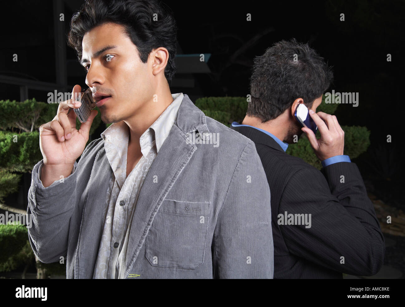 Men Using Cell Phone Stock Photo - Alamy