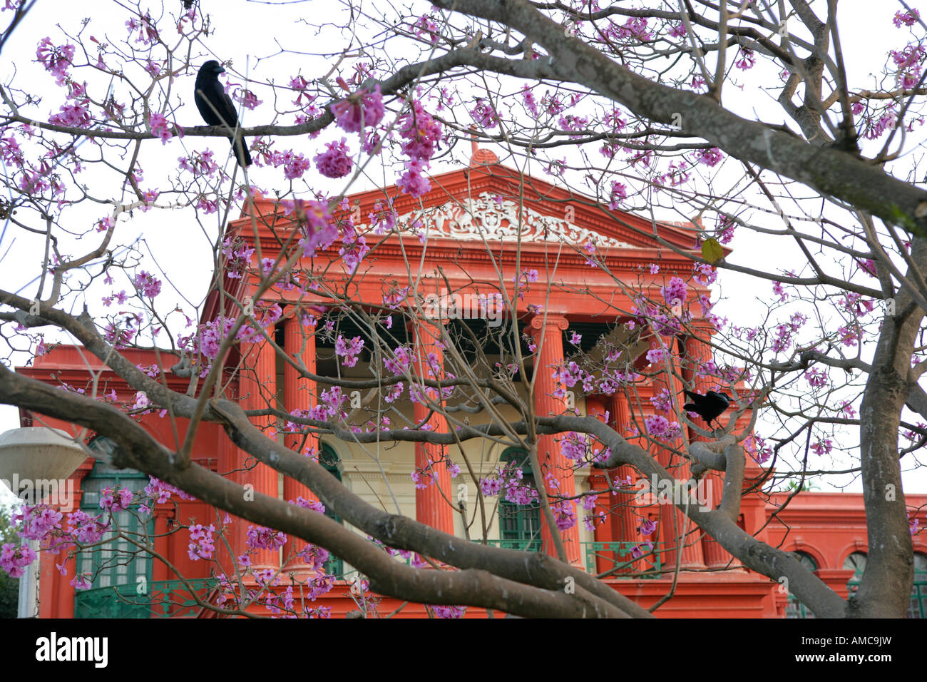 Neoclassical red brick building of Karnataka High Court in Bangalore ...