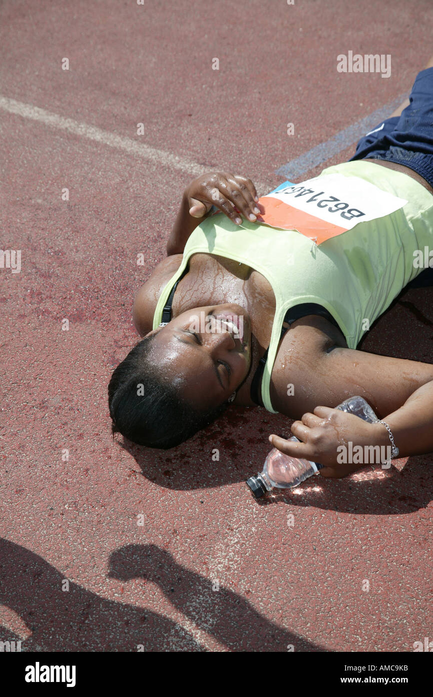 Exhausted after race hi-res stock photography and images - Alamy