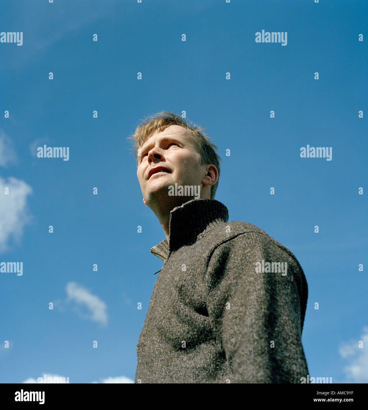 portrait of man in the sky Stock Photo - Alamy