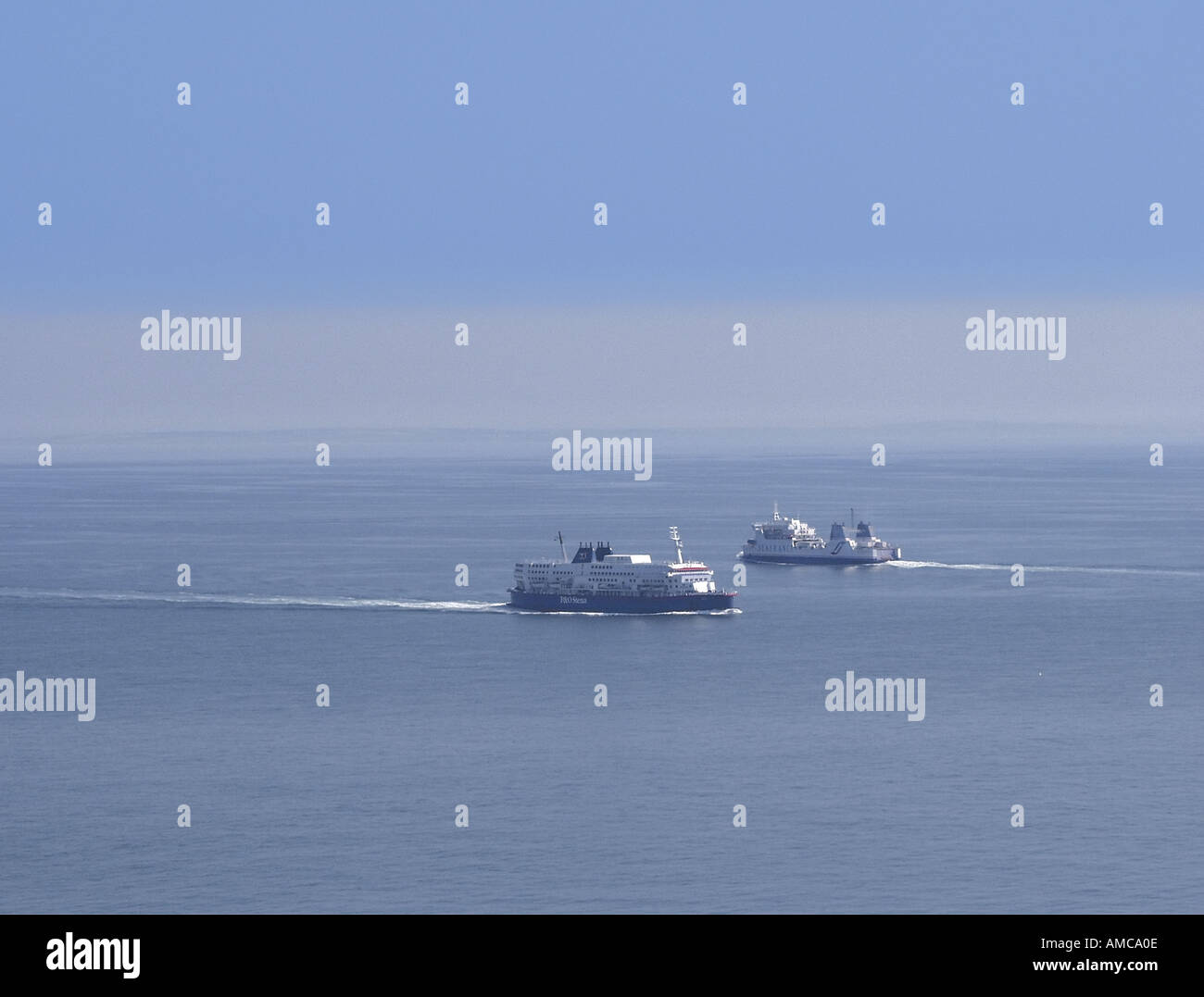 kent ferries english channel view from the white cliffs of dover Stock ...