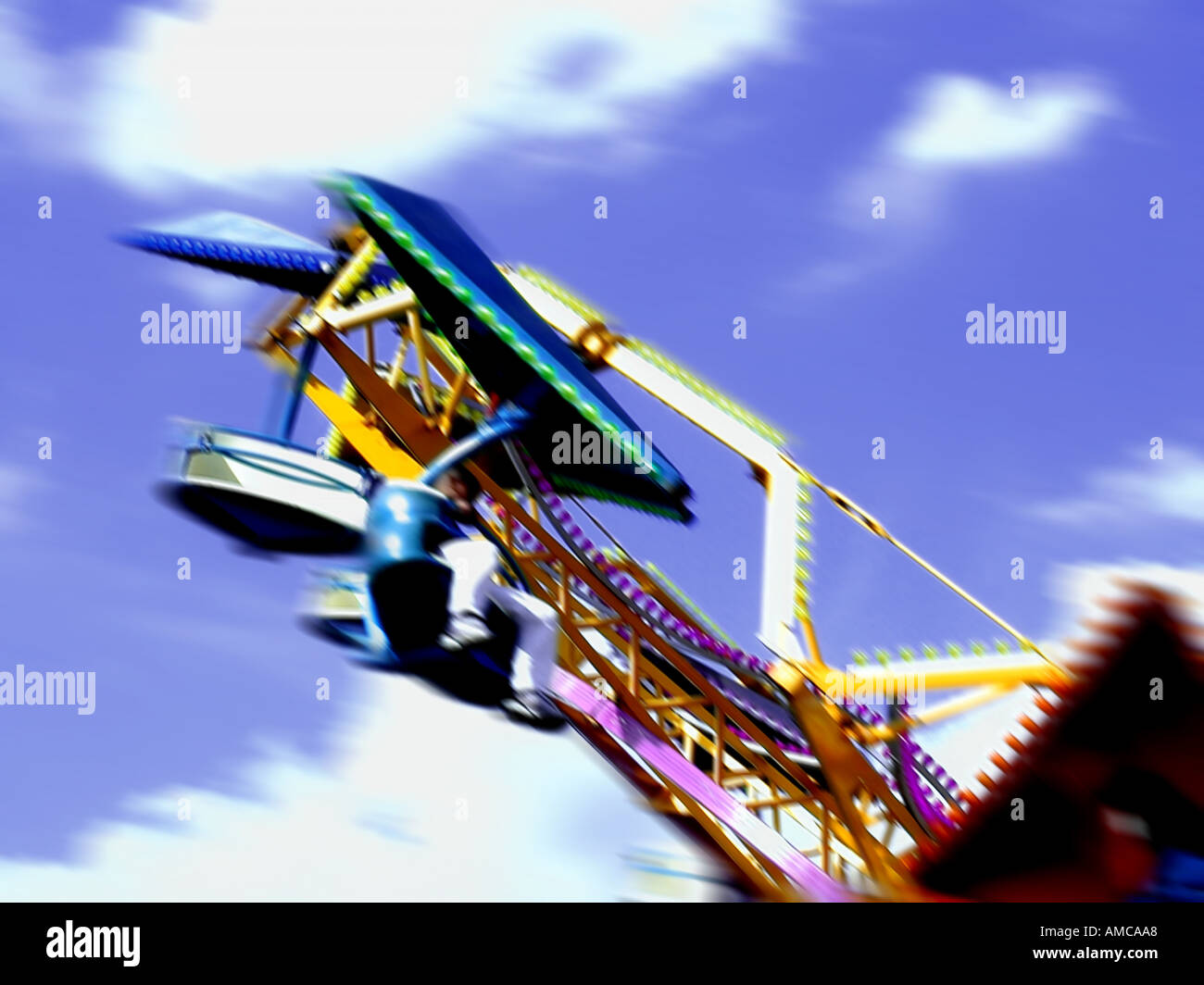 boy on ride funfair Stock Photo - Alamy