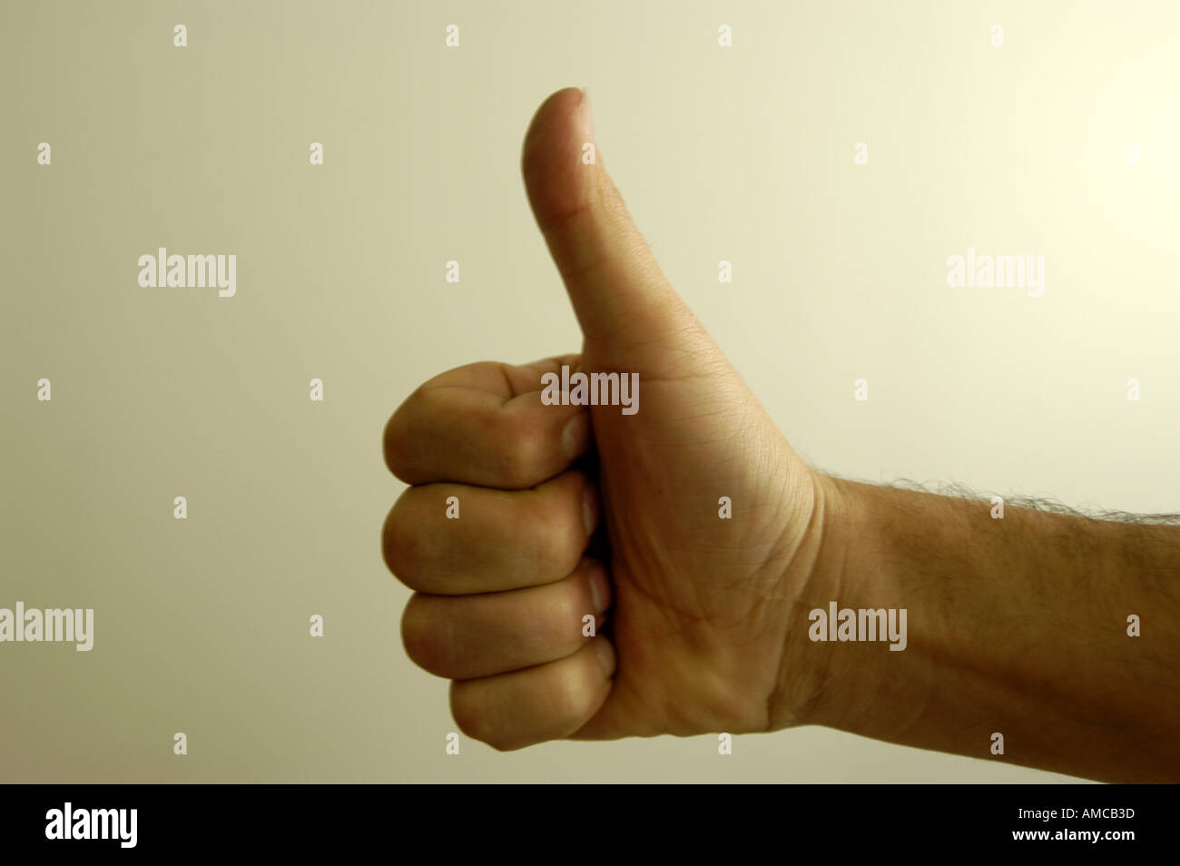 A hand with a thumb up, showing a positive non verbal expression Stock ...