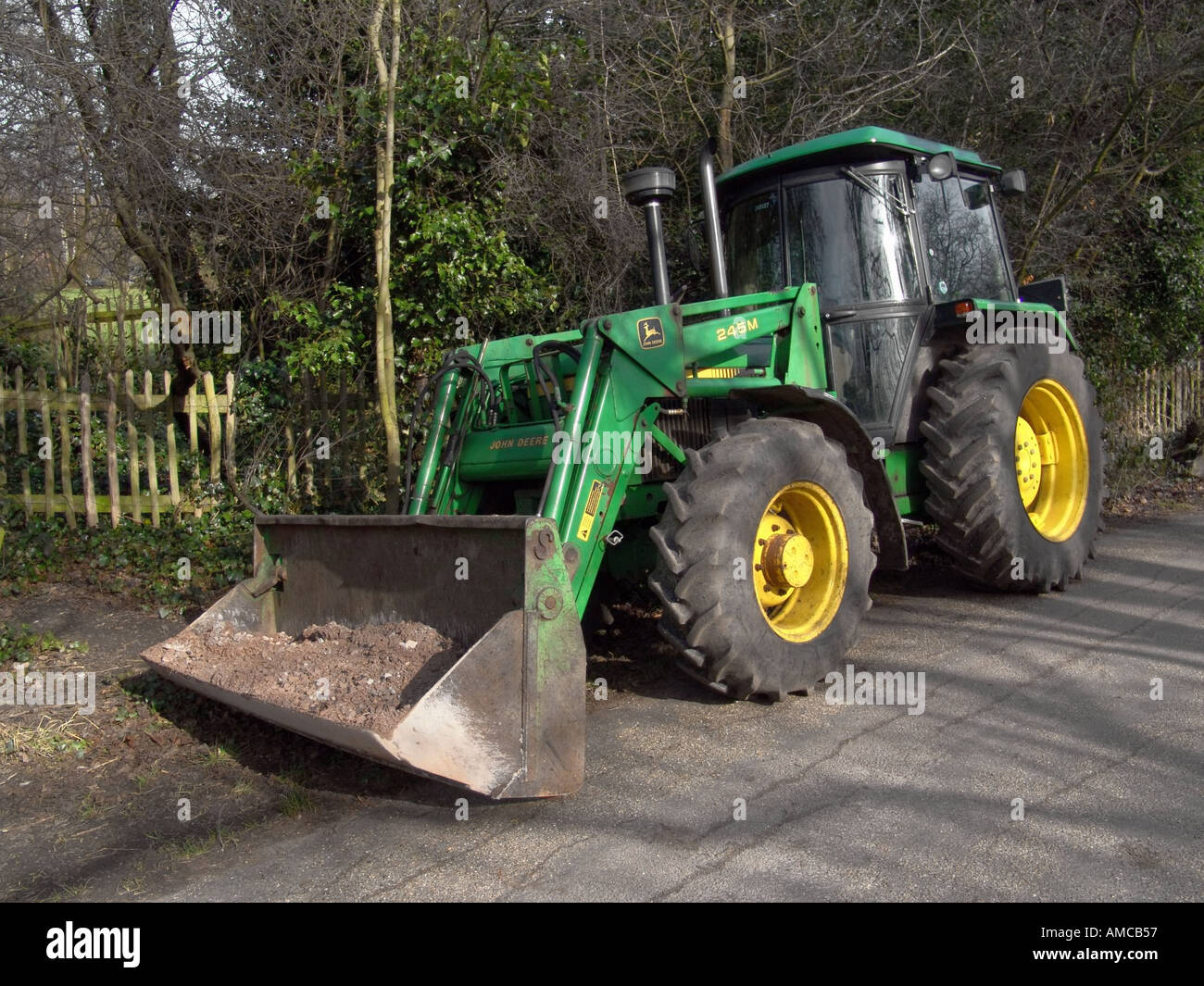john deere digger hampstead heath camden london Stock Photo - Alamy