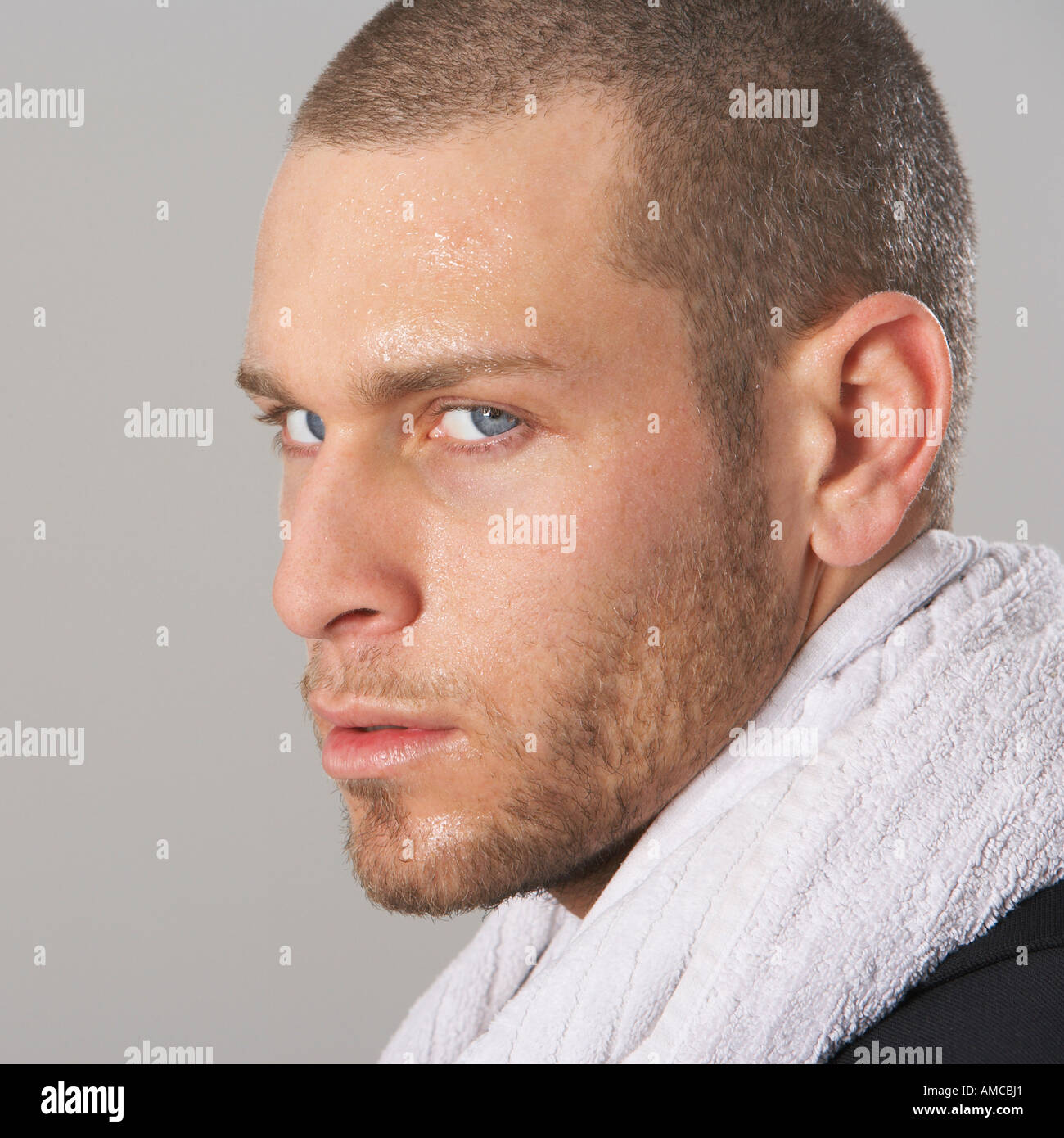 Perspiring man face hi-res stock photography and images - Alamy