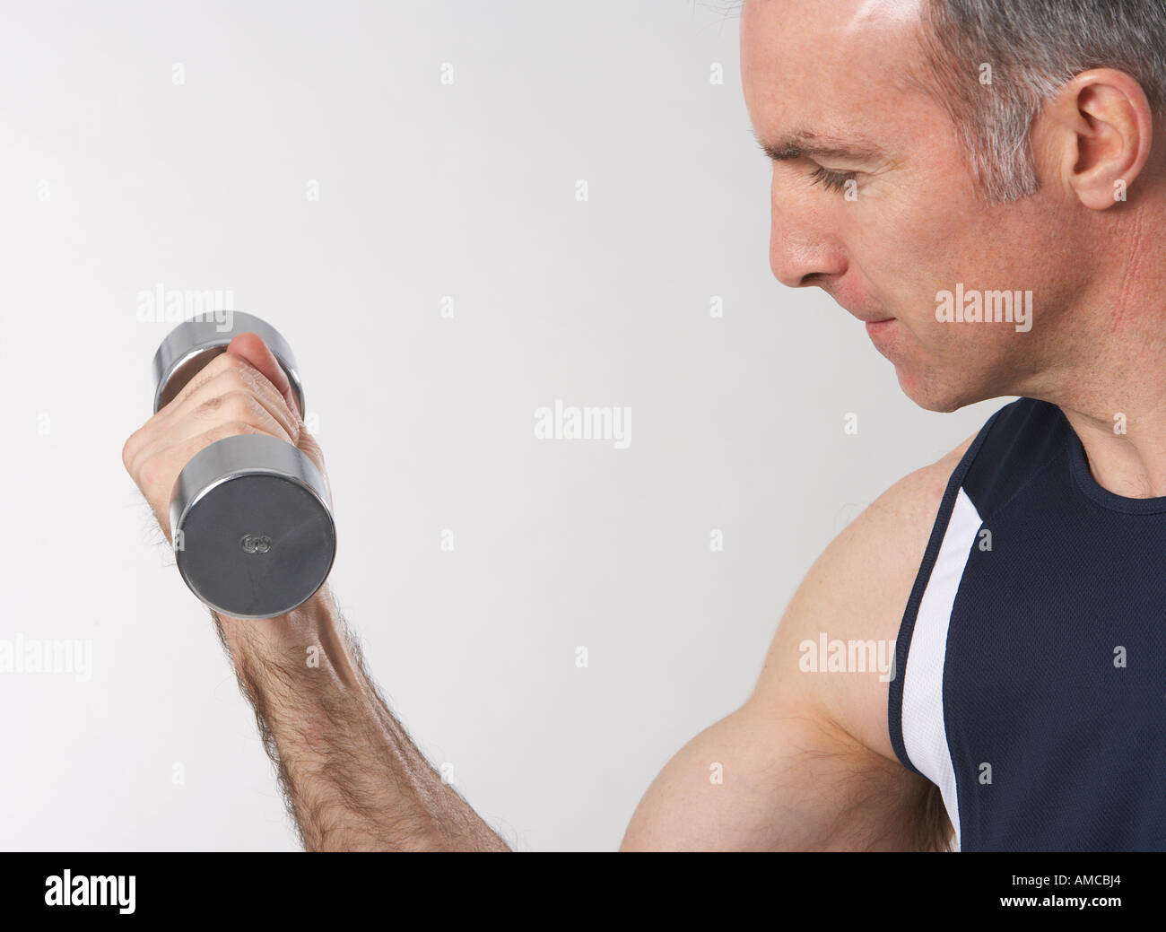 Man Lifting Weights Stock Photo - Alamy