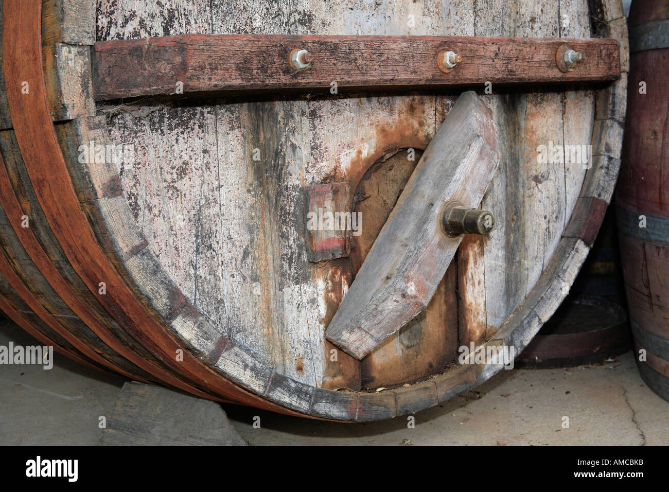 Top section the head of a large cask with door angled detail Rutherglen ...