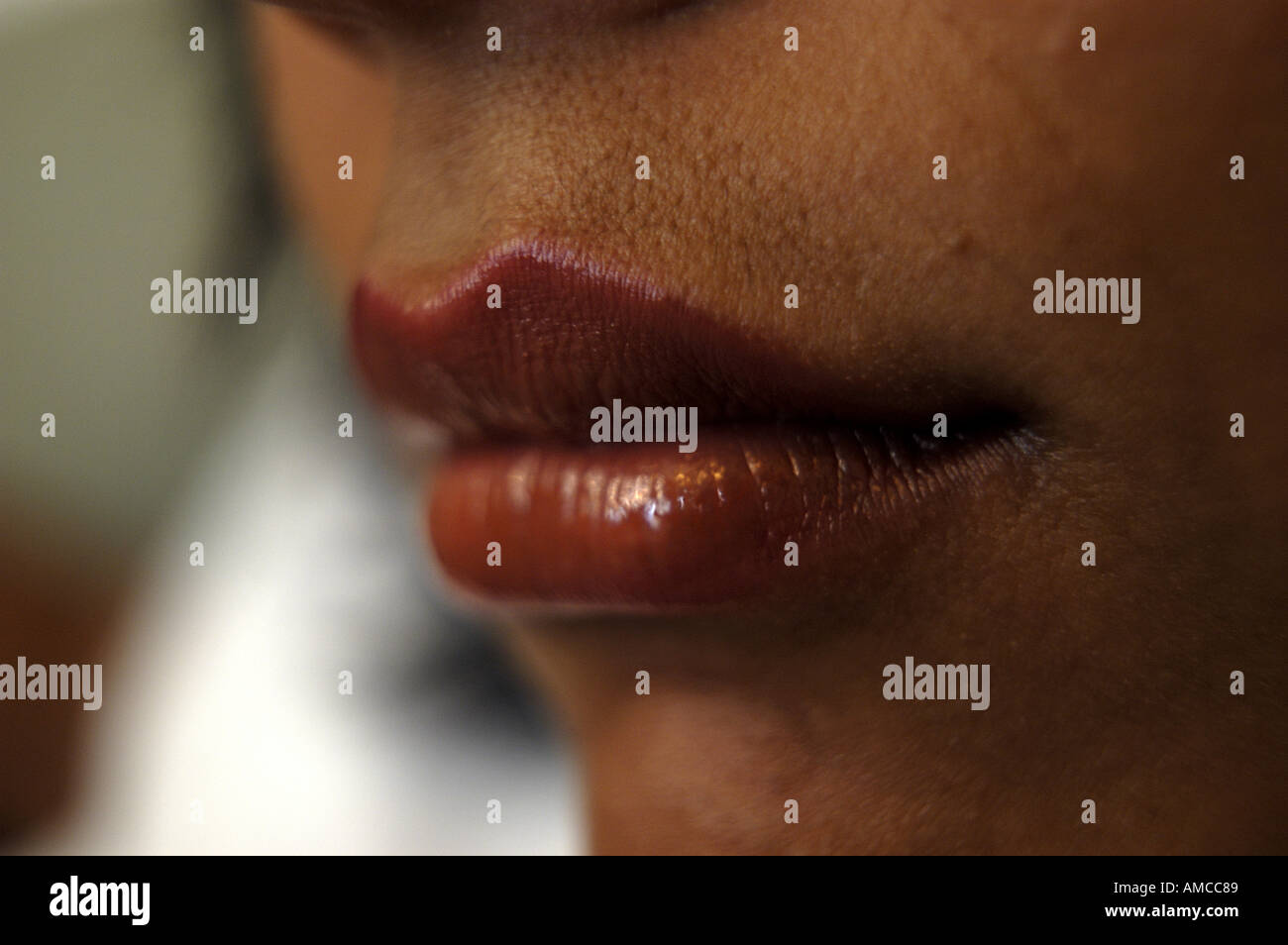 Lower face and lips Stock Photo - Alamy