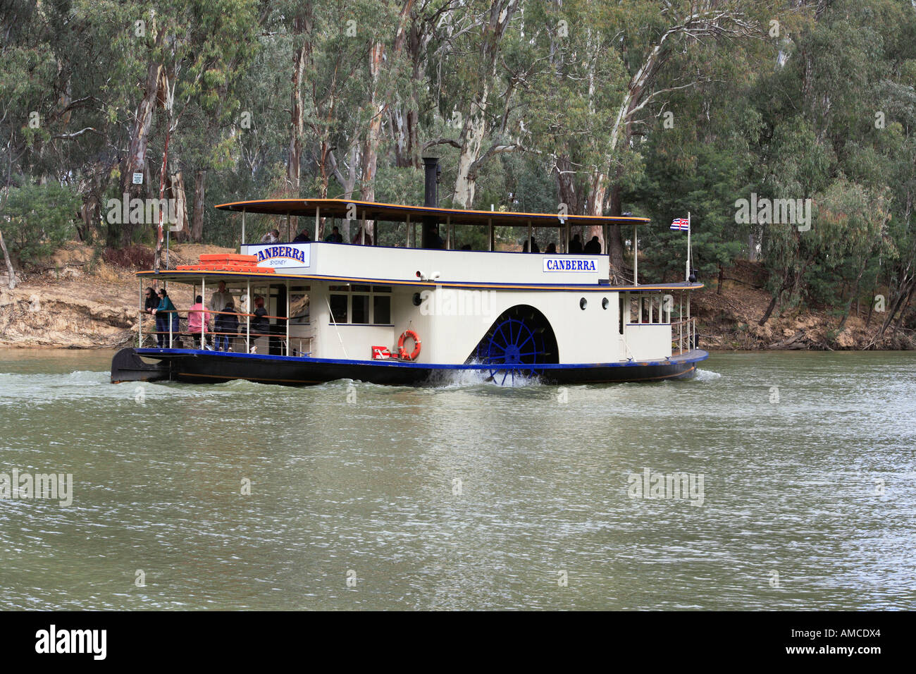 Paddle-steamer Canberra built in 1912 fully restored 2003 cruising the ...