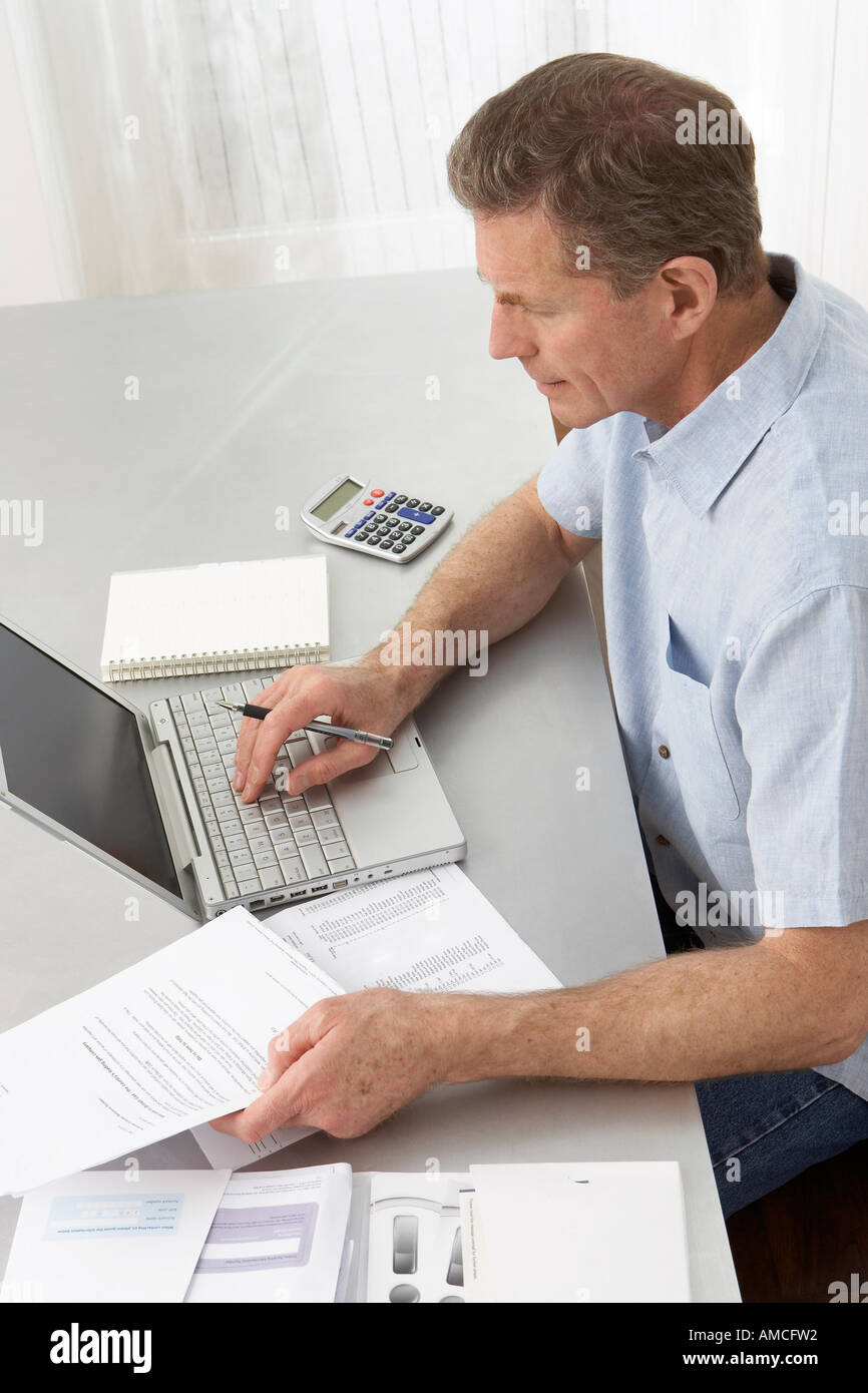 Overhead desk stressed hi-res stock photography and images - Alamy