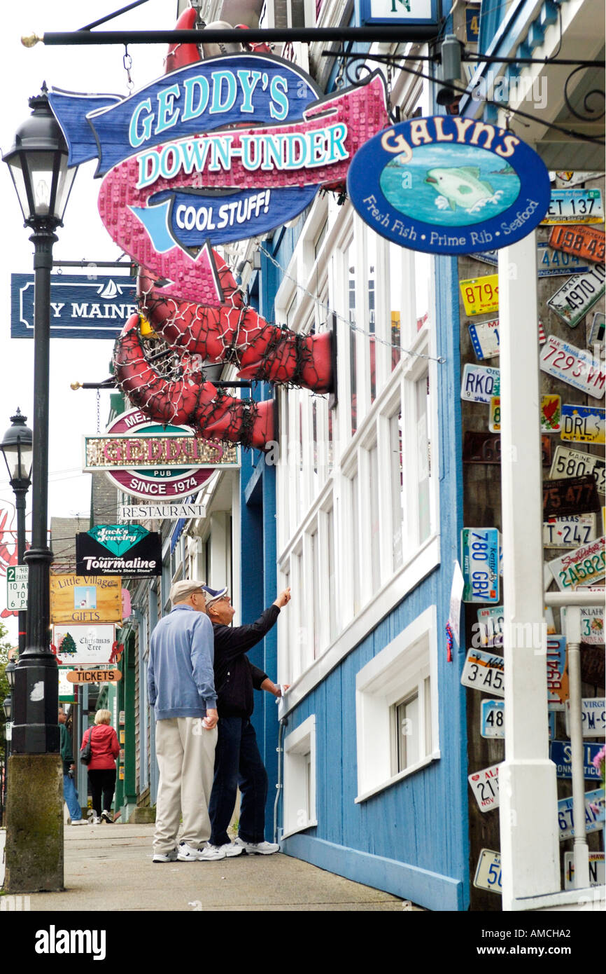 Shops along Main Street, Bar Harbor, Maine Stock Photo - Alamy Shops along Main Street, Bar Harbor, Maine Stock Photo - Alamy