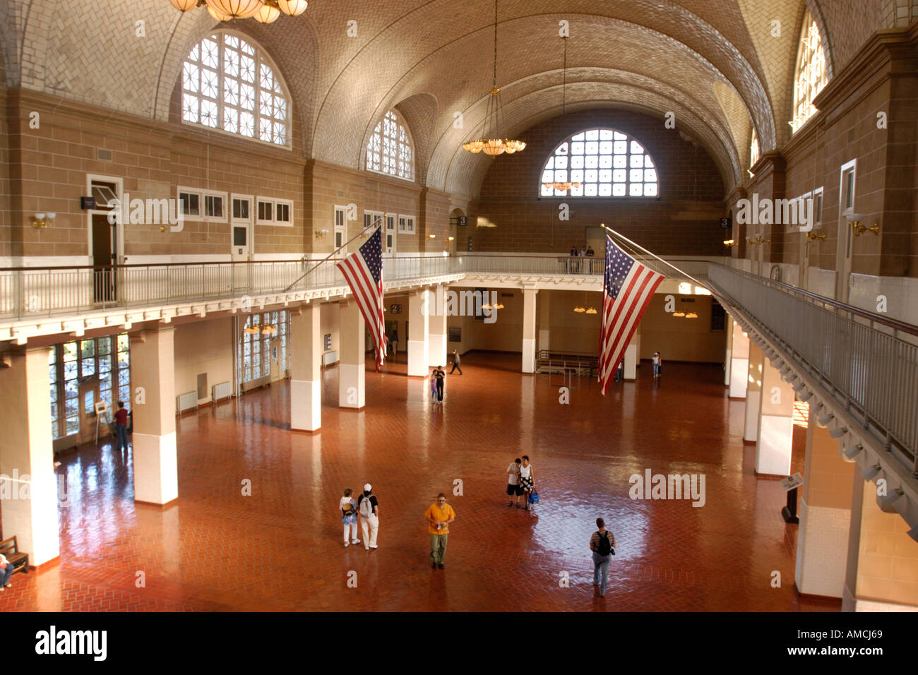 Main Registry Room at Ellis Island Stock Photo - Alamy