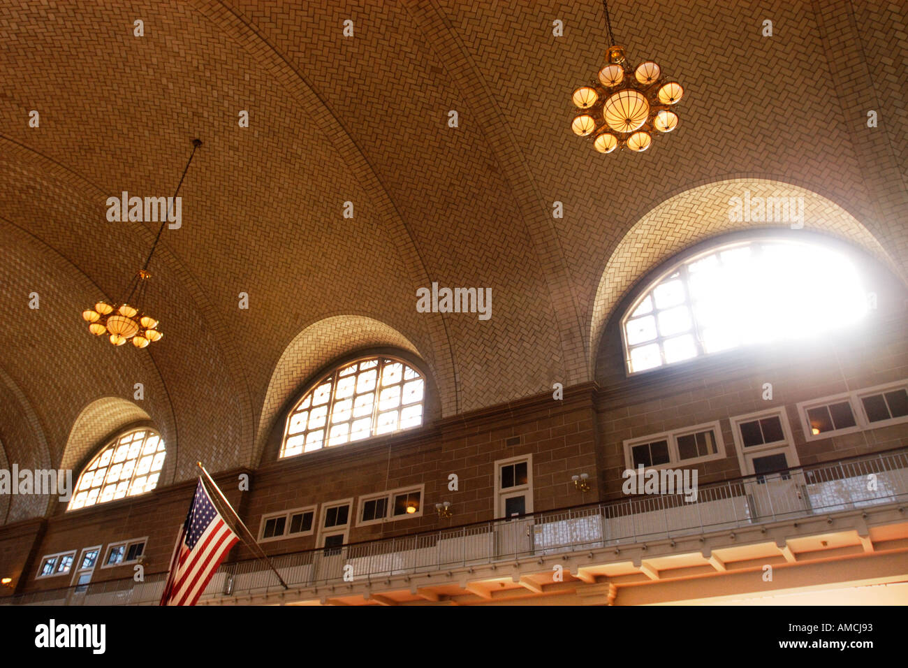Main Registry Room at Ellis Island Stock Photo - Alamy