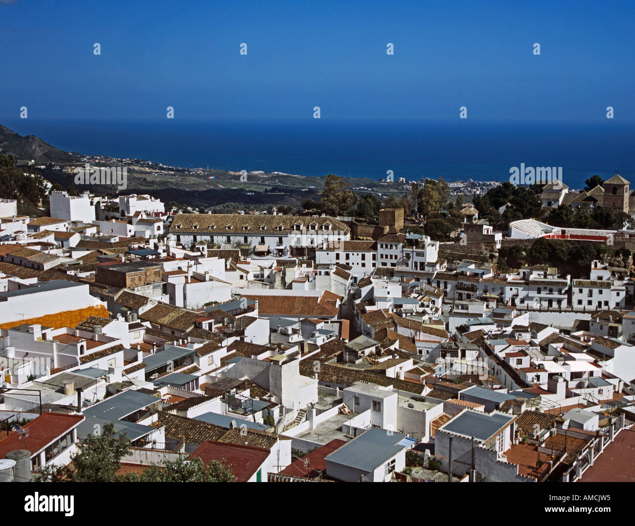 MIJAS COSTA DEL SOL SPAIN EUROPEAN UNION April View down from a ...