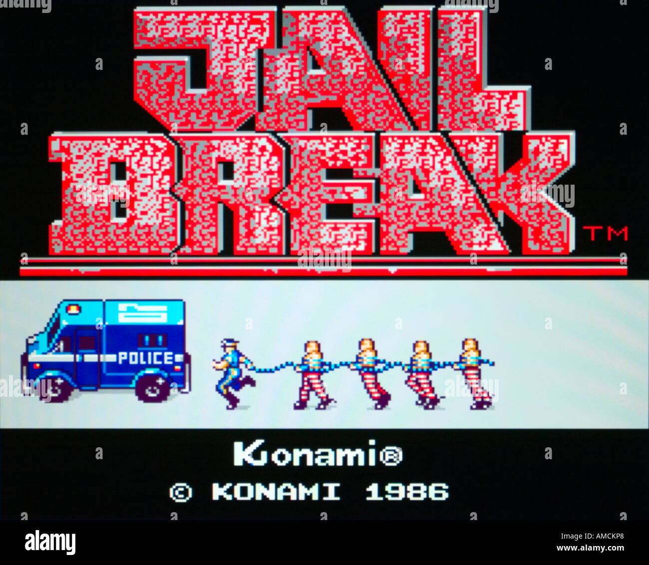 Jail Break Konami 1986 vintage arcade videogame screenshot - EDITORIAL USE ONLY Stock Photo - Alamy