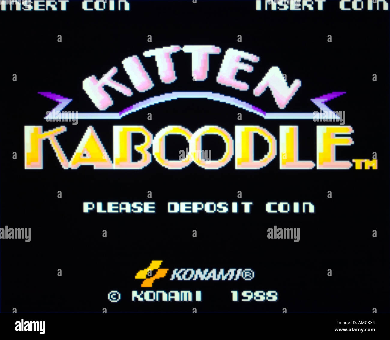 Kitten Kaboodle Konami 1988 vintage arcade videogame screenshot ...