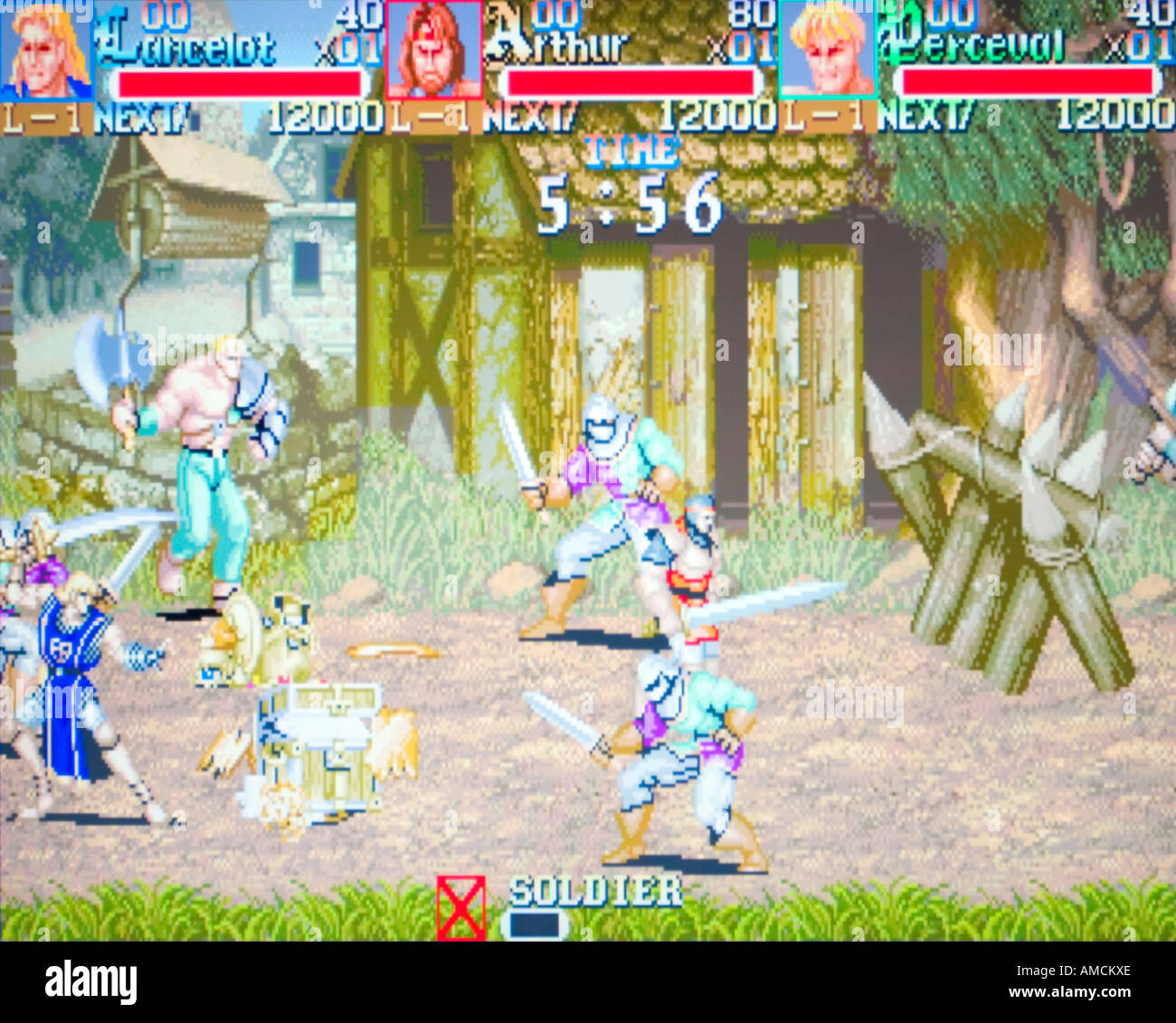 Knights of the Round Capcom 1991 vintage arcade videogame screenshot ...