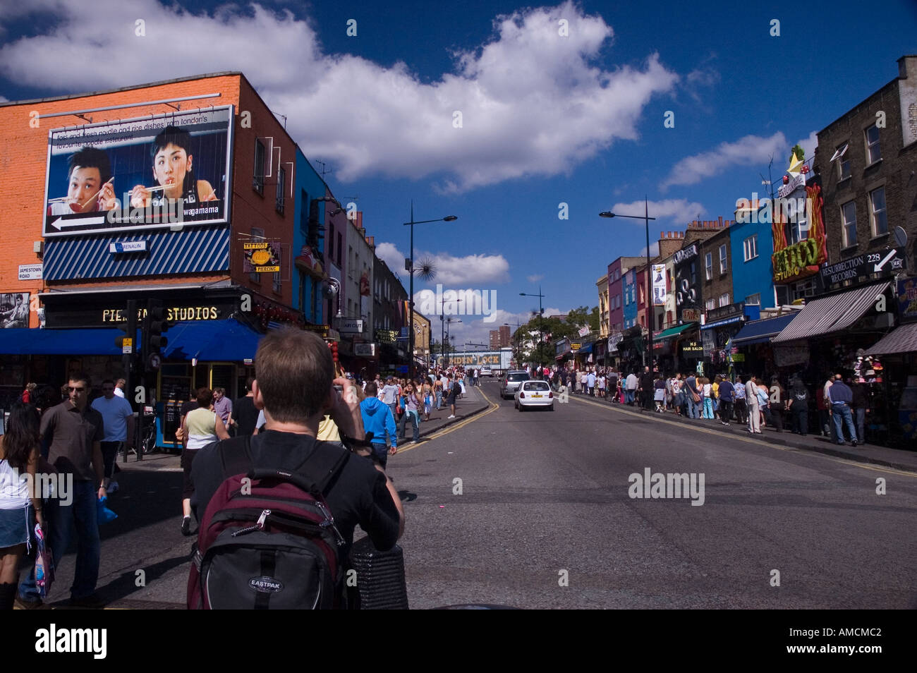 Shopping malls in a city, Camden High Street, Camden Town, London ...