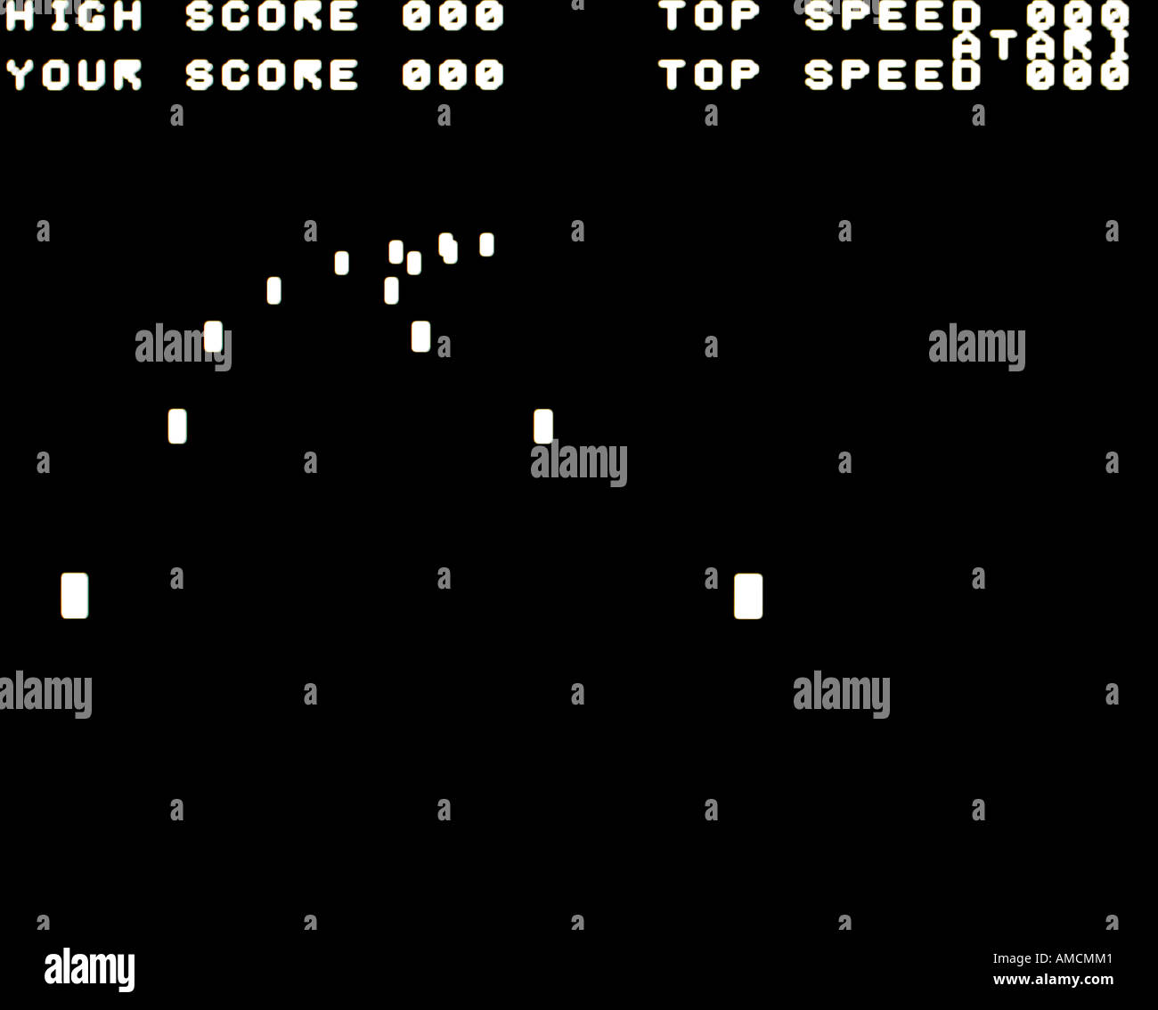 Night Driver Atari 1976 vintage arcade videogame screenshot - EDITORIAL ...