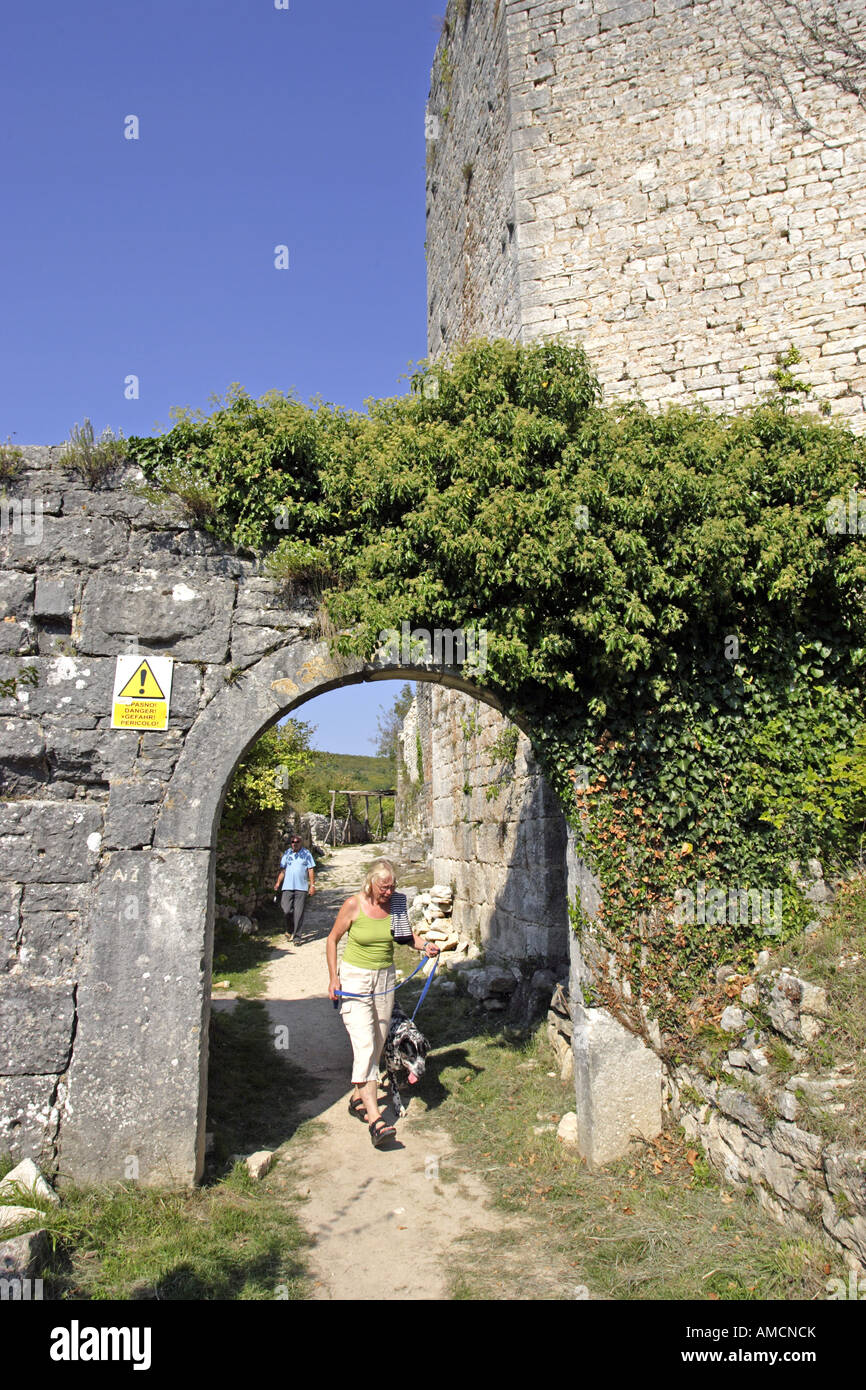 Croatia Istria Rovinj remains of Dvigrad castle 17th century medieval ...