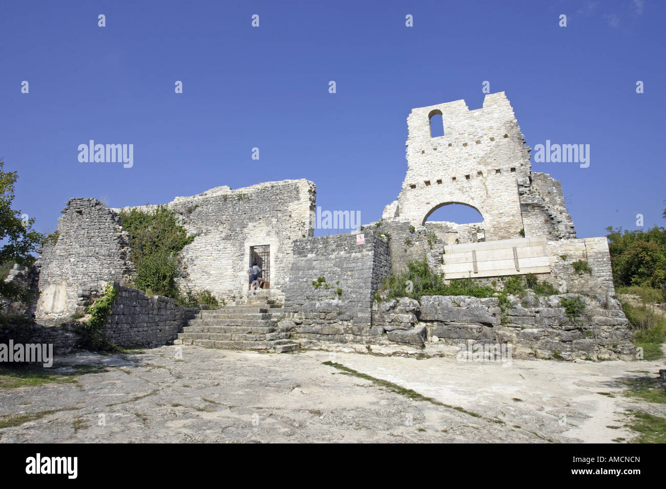 Croatia Istria Rovinj remains of Dvigrad castle 17th century medieval ...