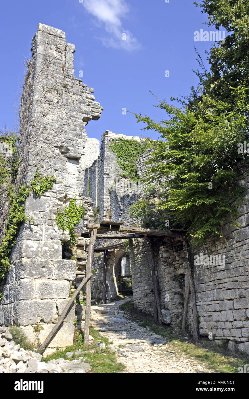 Croatia Istria Rovinj remains of Dvigrad castle 17th century medieval ...
