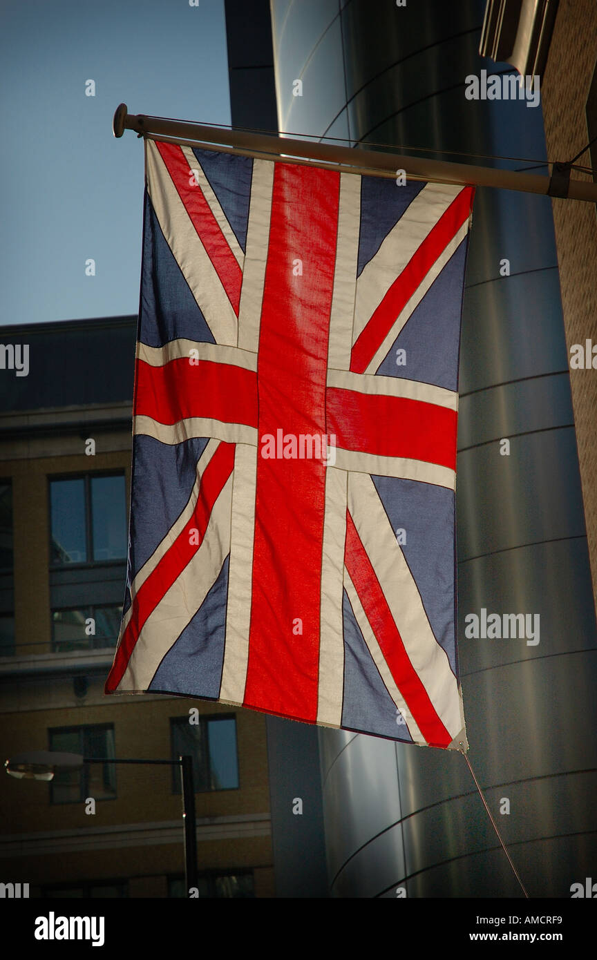 Union Jack flag at a building Stock Photo - Alamy