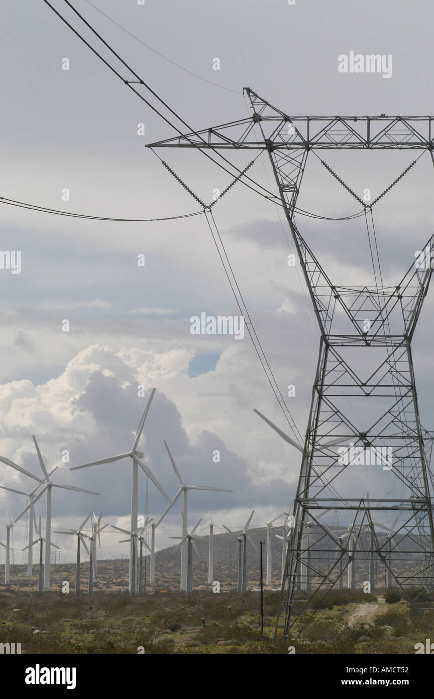 Power transmission tower wind turbines hi-res stock photography and ...