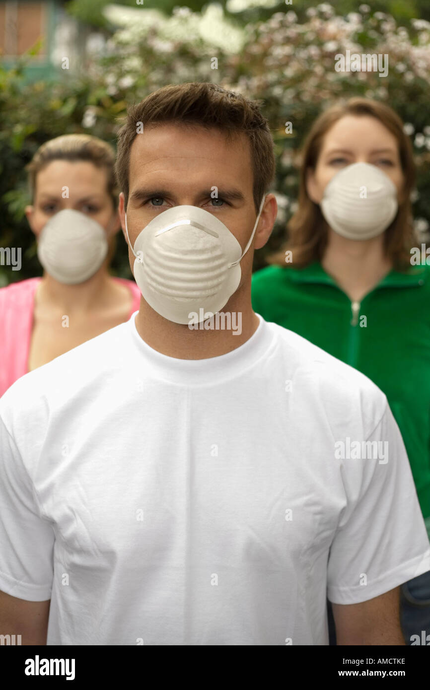 Portrait of People Wearing Safety Masks Stock Photo - Alamy