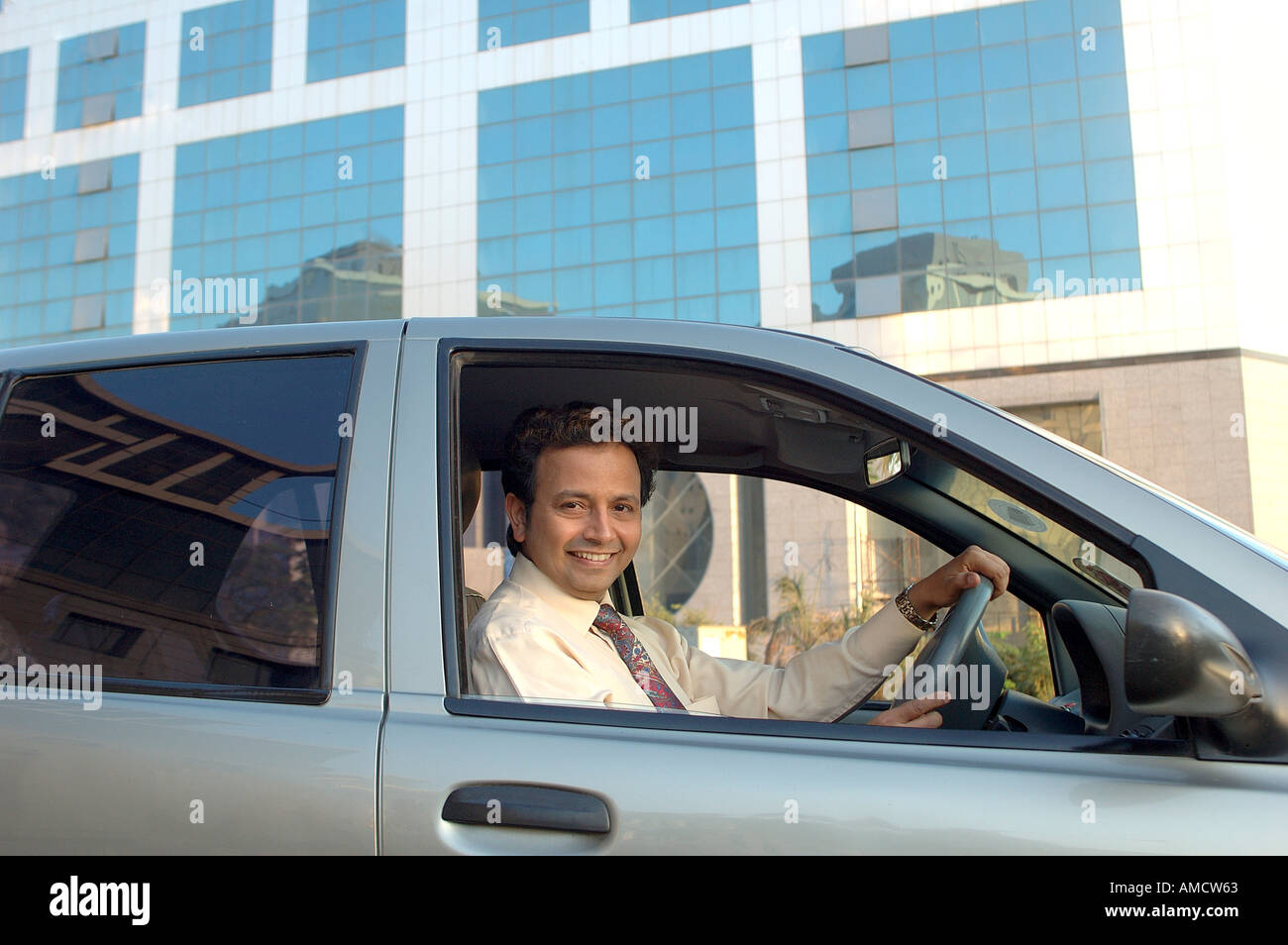 Indian men driving car hi-res stock photography and images - Alamy