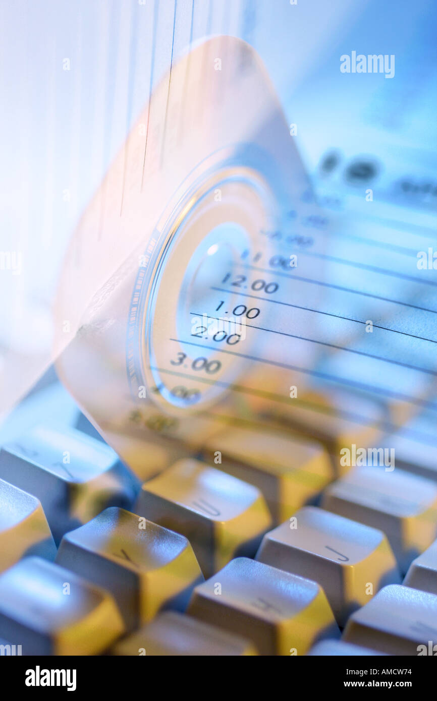 Planner and CD on Computer Keyboard Stock Photo - Alamy