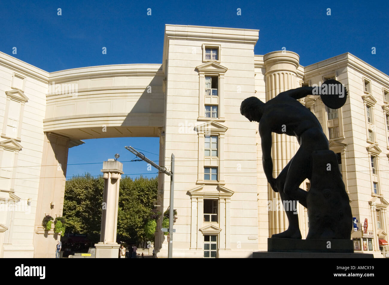 western entrance to the Antigone development Montpellier Herault ...
