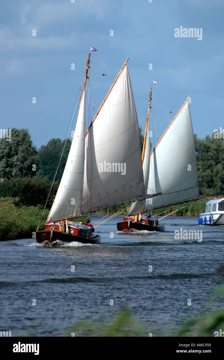 Sailing on The Norfolk Broads, Broads Yachts Stock Photo - Alamy