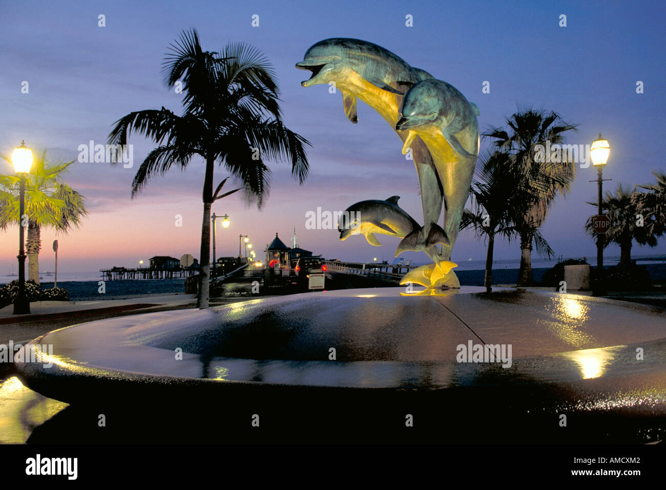 Dolphin statue santa barbara california hi-res stock photography and ...