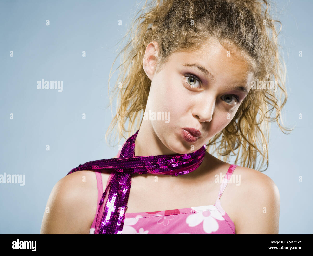 Close up girl puckering lips hi-res stock photography and images - Alamy