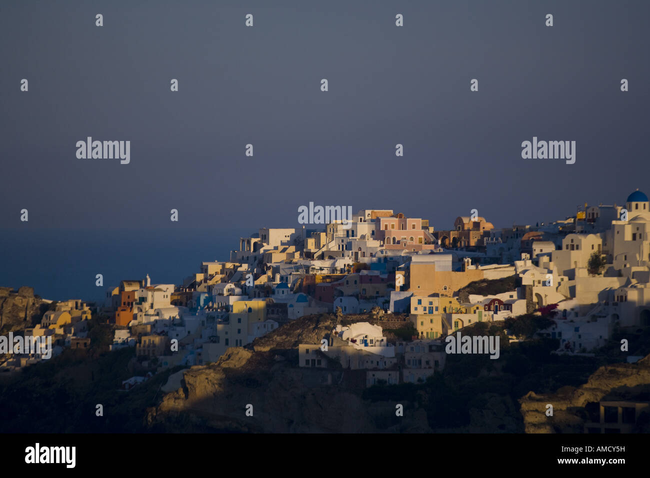 Aerial view of village at dusk Stock Photo - Alamy