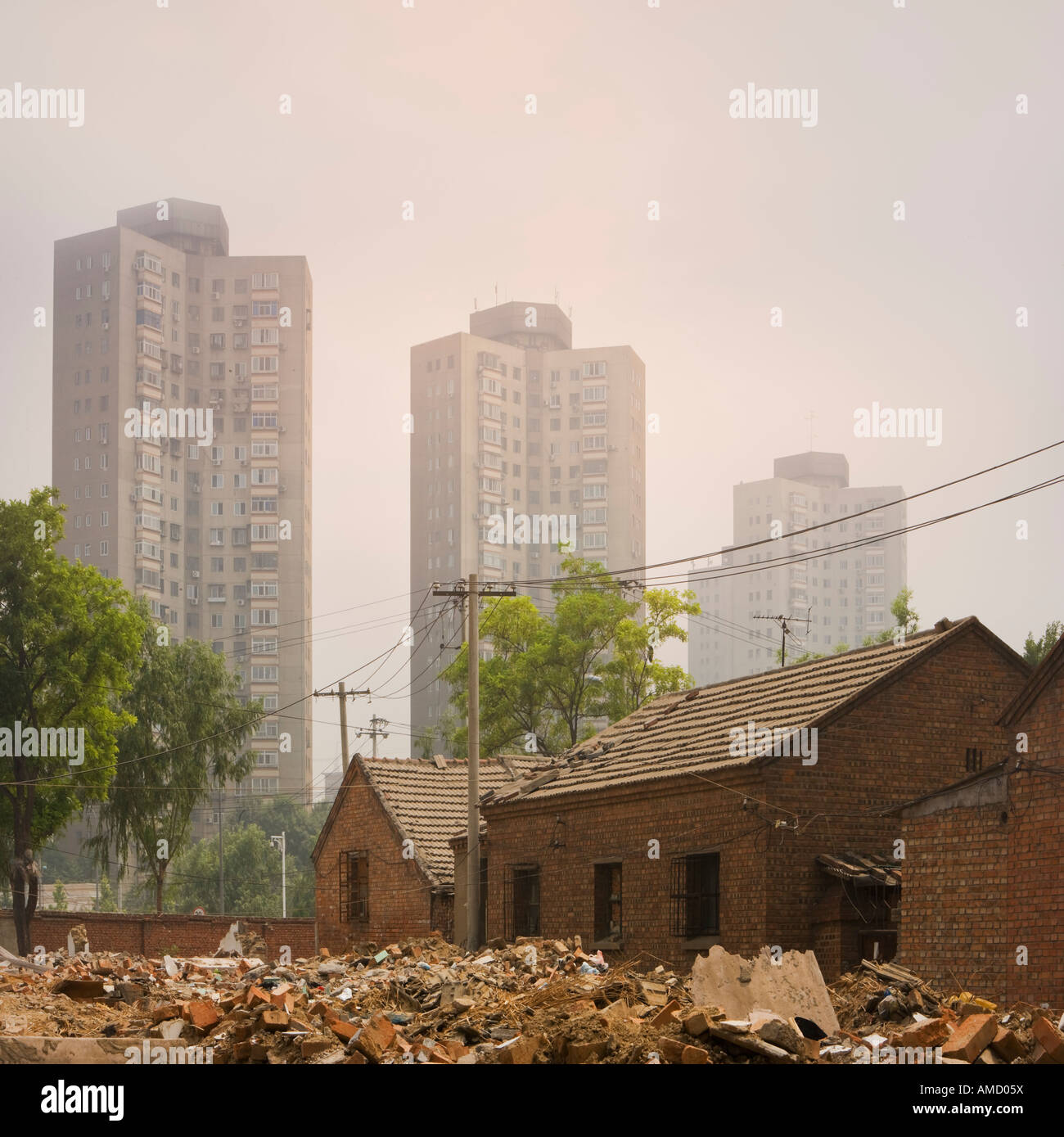 Detail of city street with garbage and urban blight Stock Photo - Alamy