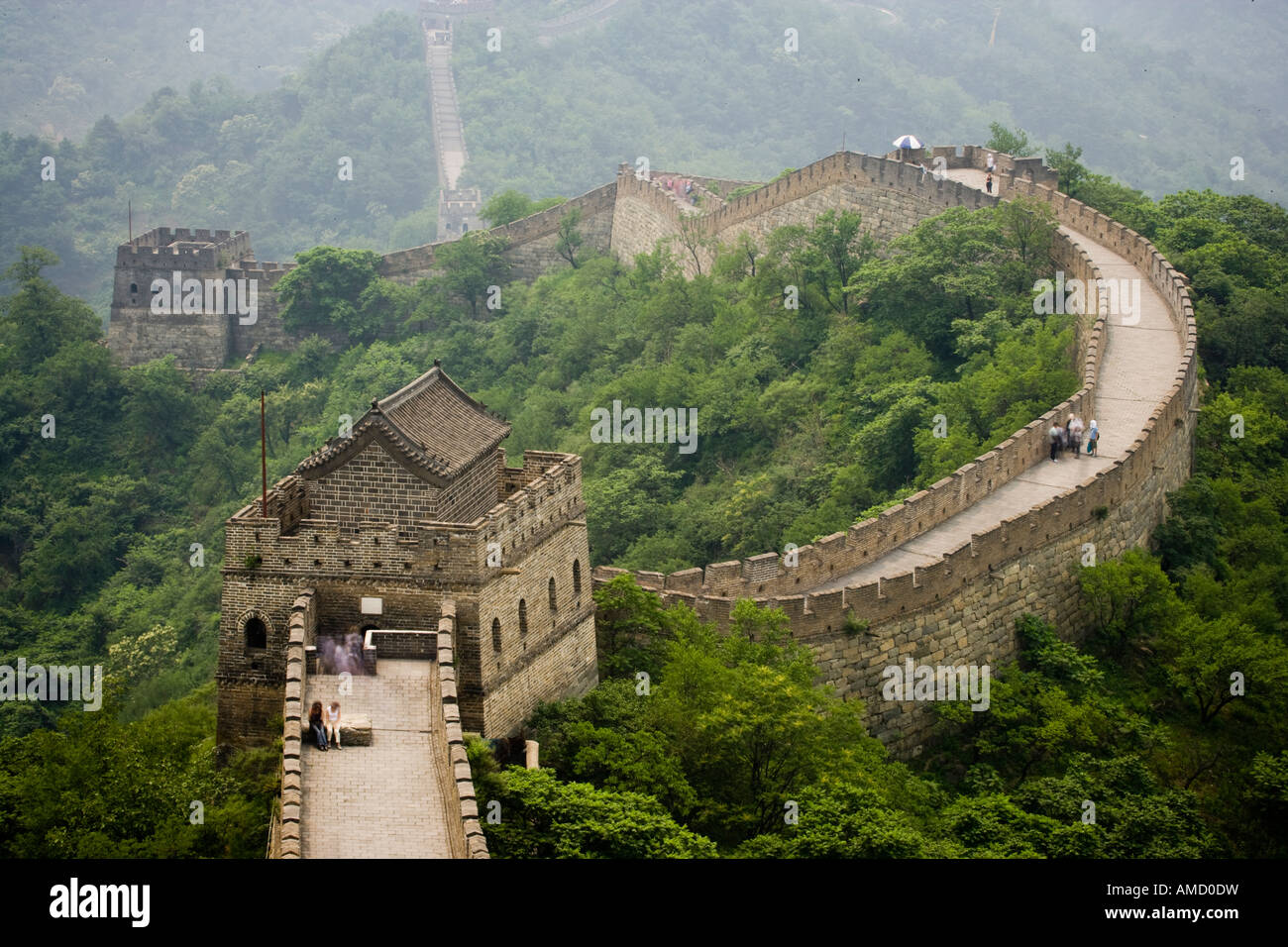 Aerial view of the Great Wall of China Stock Photo - Alamy