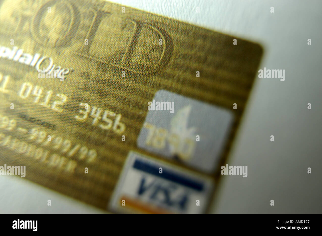 Close-up views of a Visa check card on a simple background Stock Photo ...