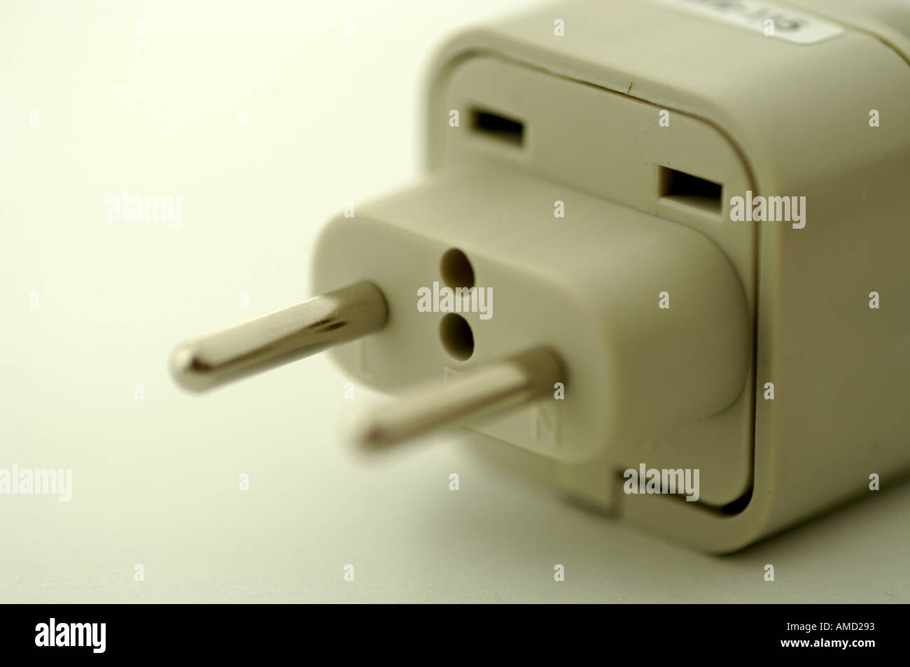 Three pins white electricity plug international connection exchange ...