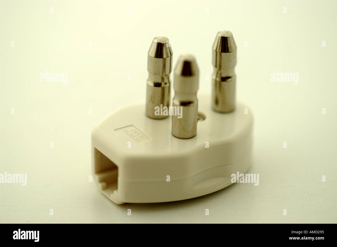 Three pins white electricity plug international connection exchange ...