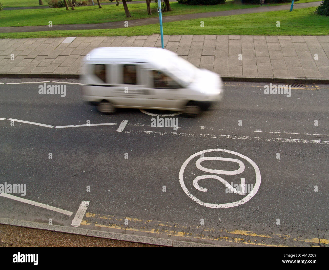 signs indicating speed limit 20 mph Stock Photo - Alamy