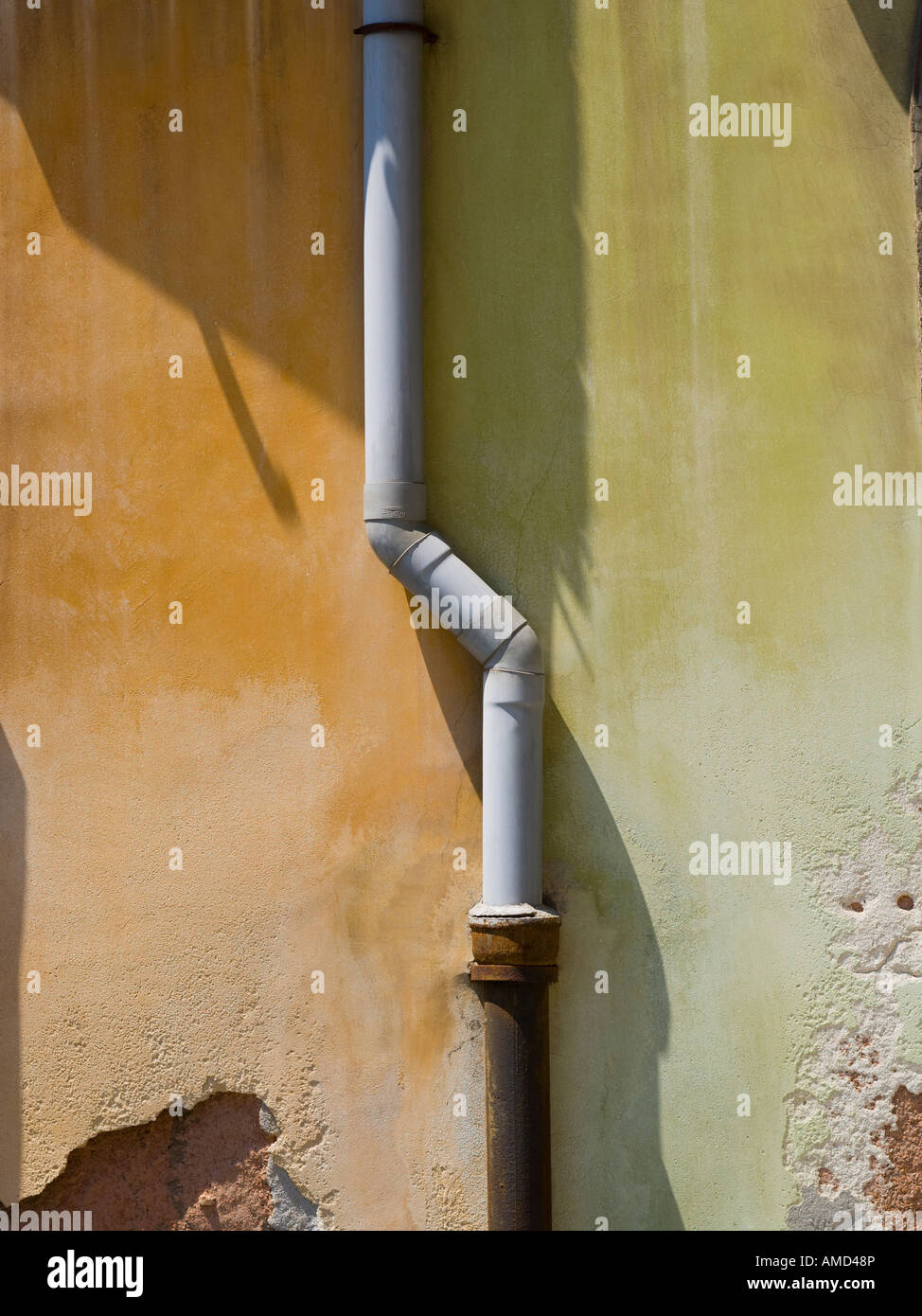 Building detail with pipe Stock Photo - Alamy