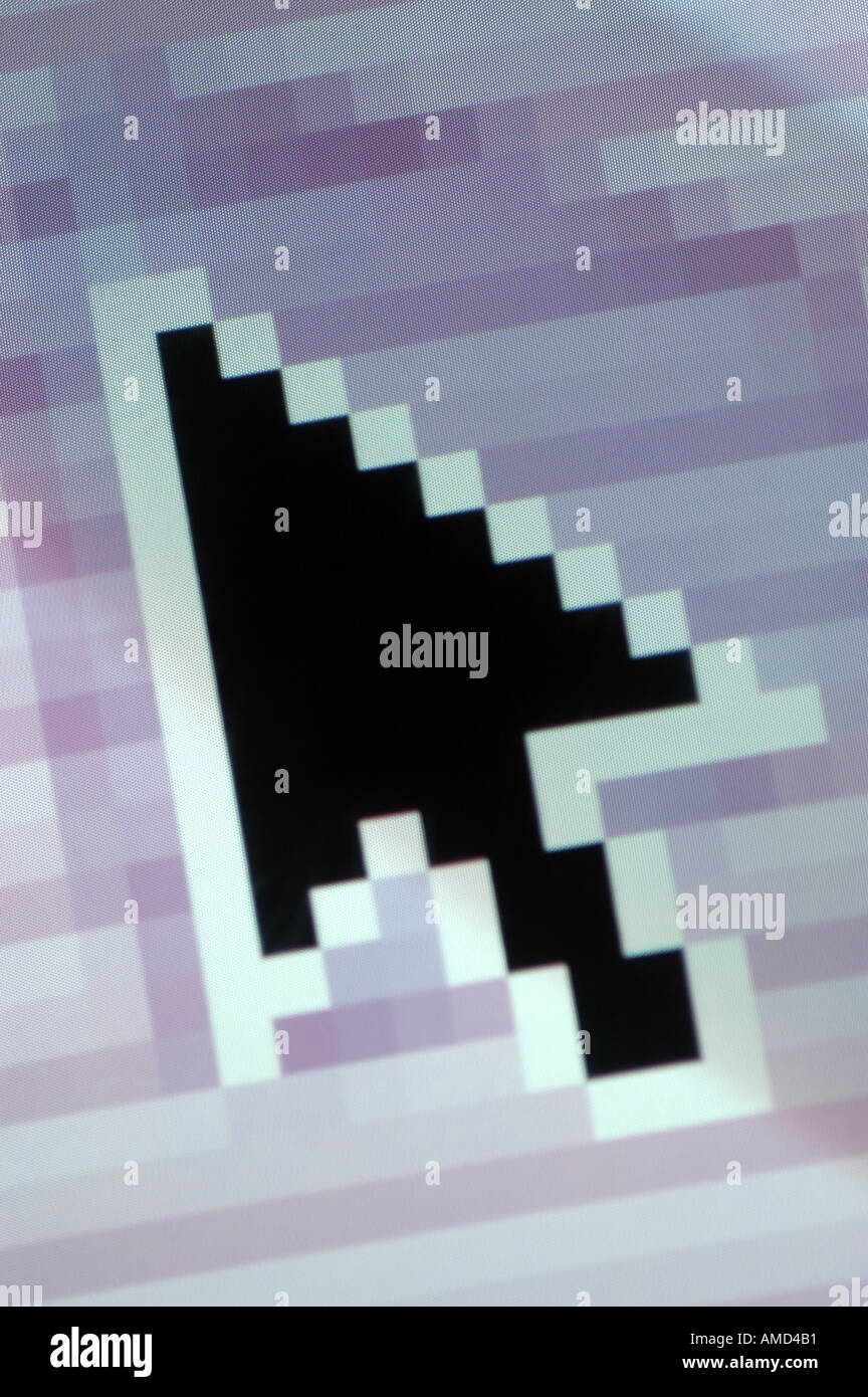 Arrow mouse indicator computer icon Stock Photo - Alamy