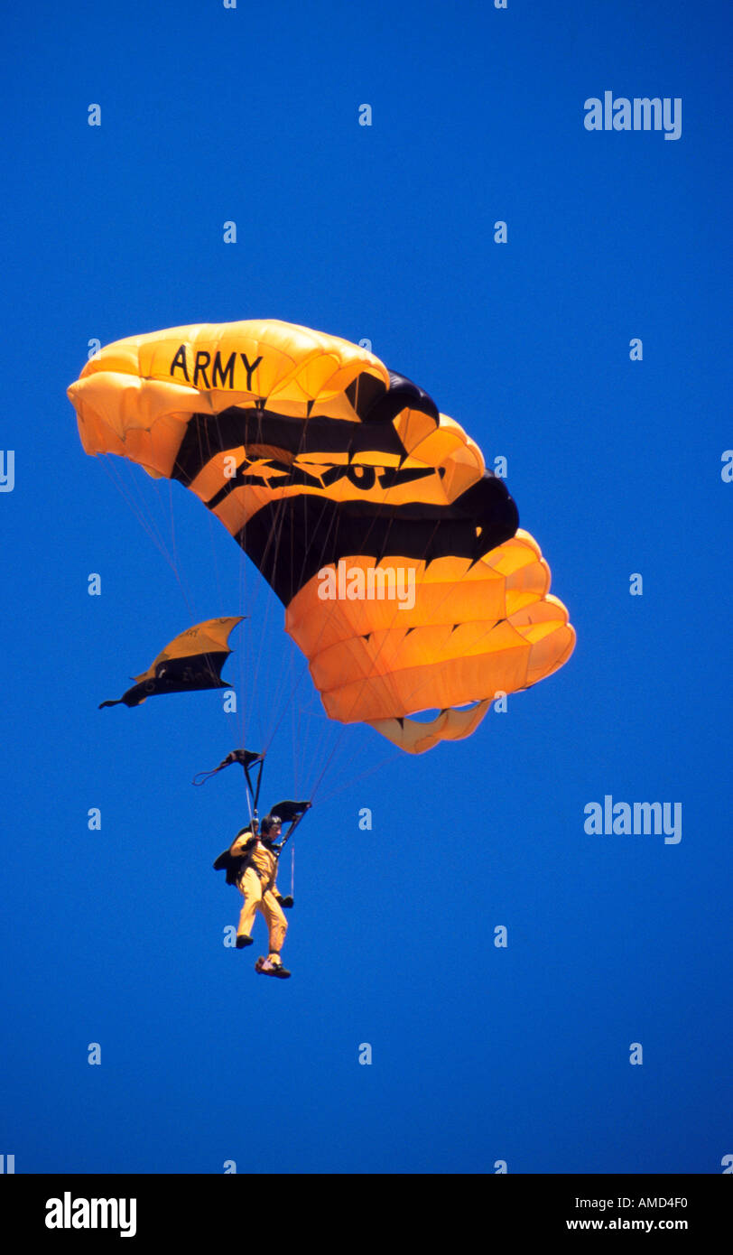 United States Army Golden Knights Parachute Demonstration Team showing ...
